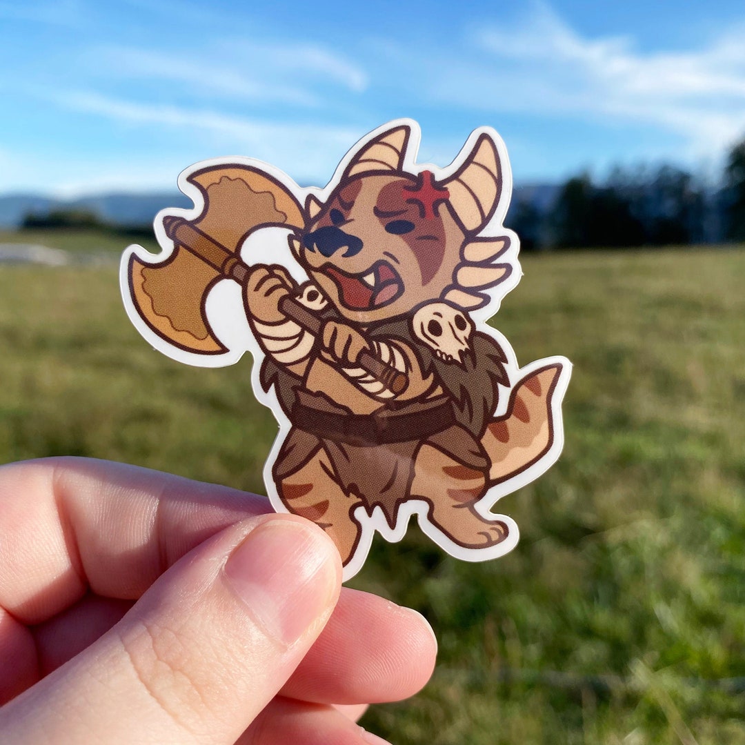 Kobold Barbarian Sticker for Laptop, Dnd Decal for Cars, Dnd Sticker ...