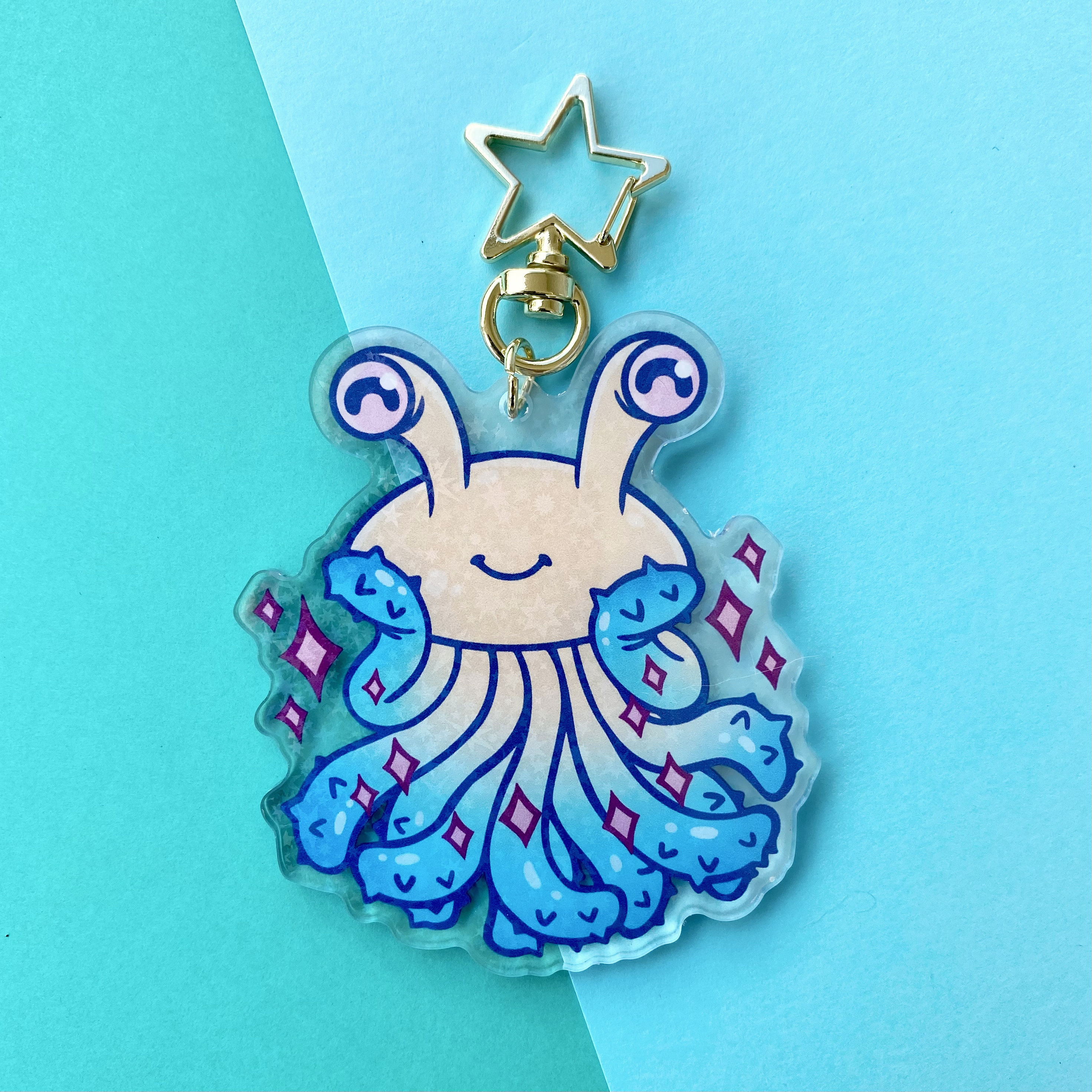 Flumph D&D Acrylic Keychain, 3 Inch Key Chain, Dnd Keychain ...