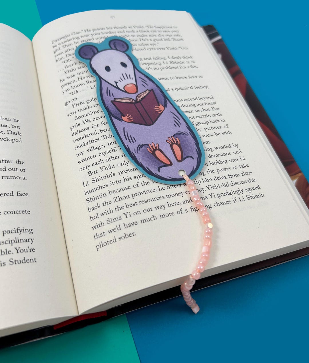 Handmade Beaded Possum Bookmark, Opossum Book Mark, Cute Opossum Art ...