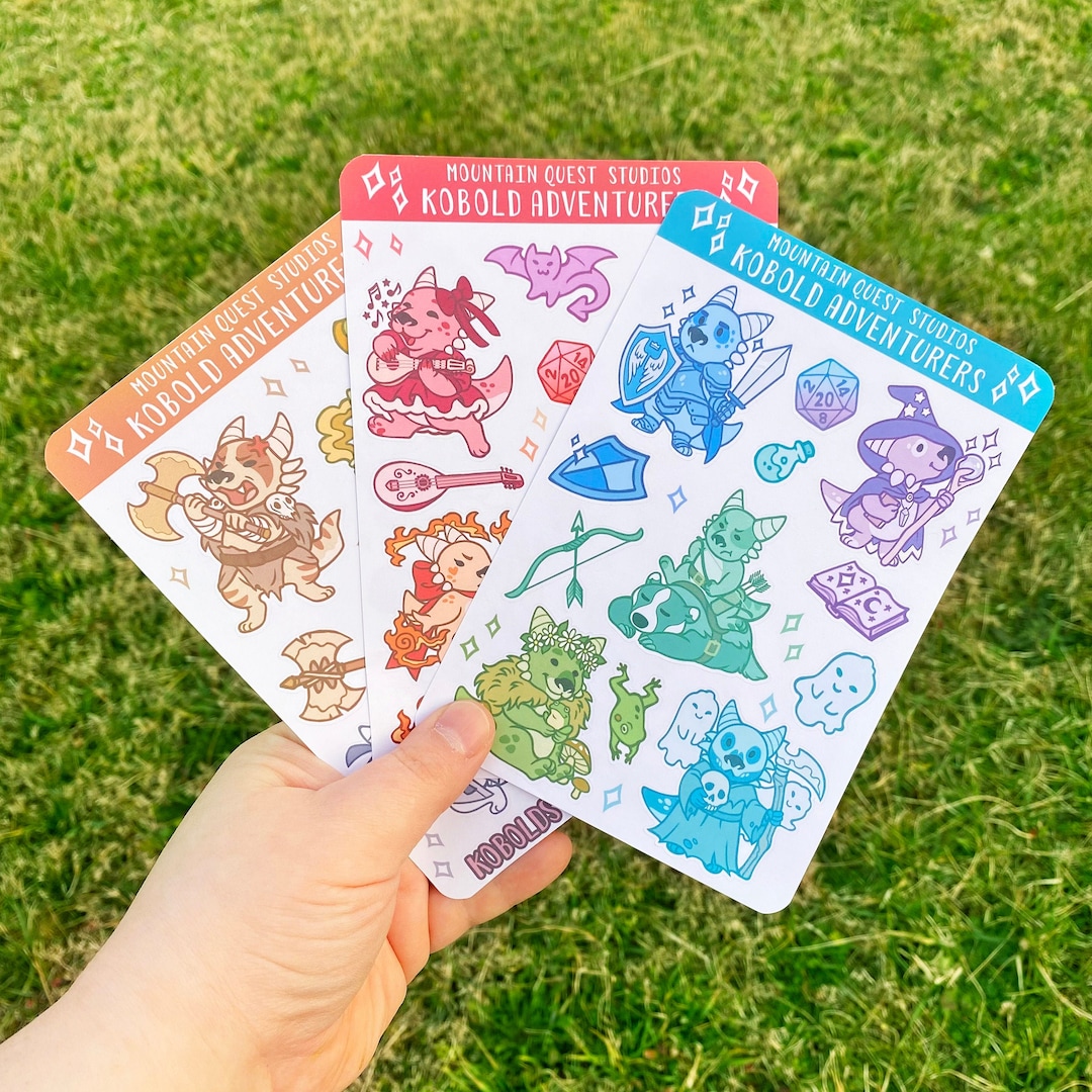 Kobold Dnd Sticker Sheet for Journaling, Dnd Sticker Set, Paper Sticker ...