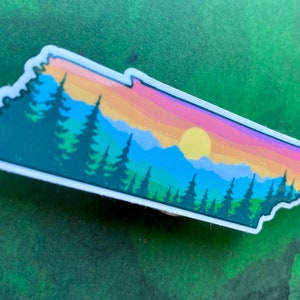 Tennessee State Sticker for Laptop, TN Decal Car, Smoky Mountains ...