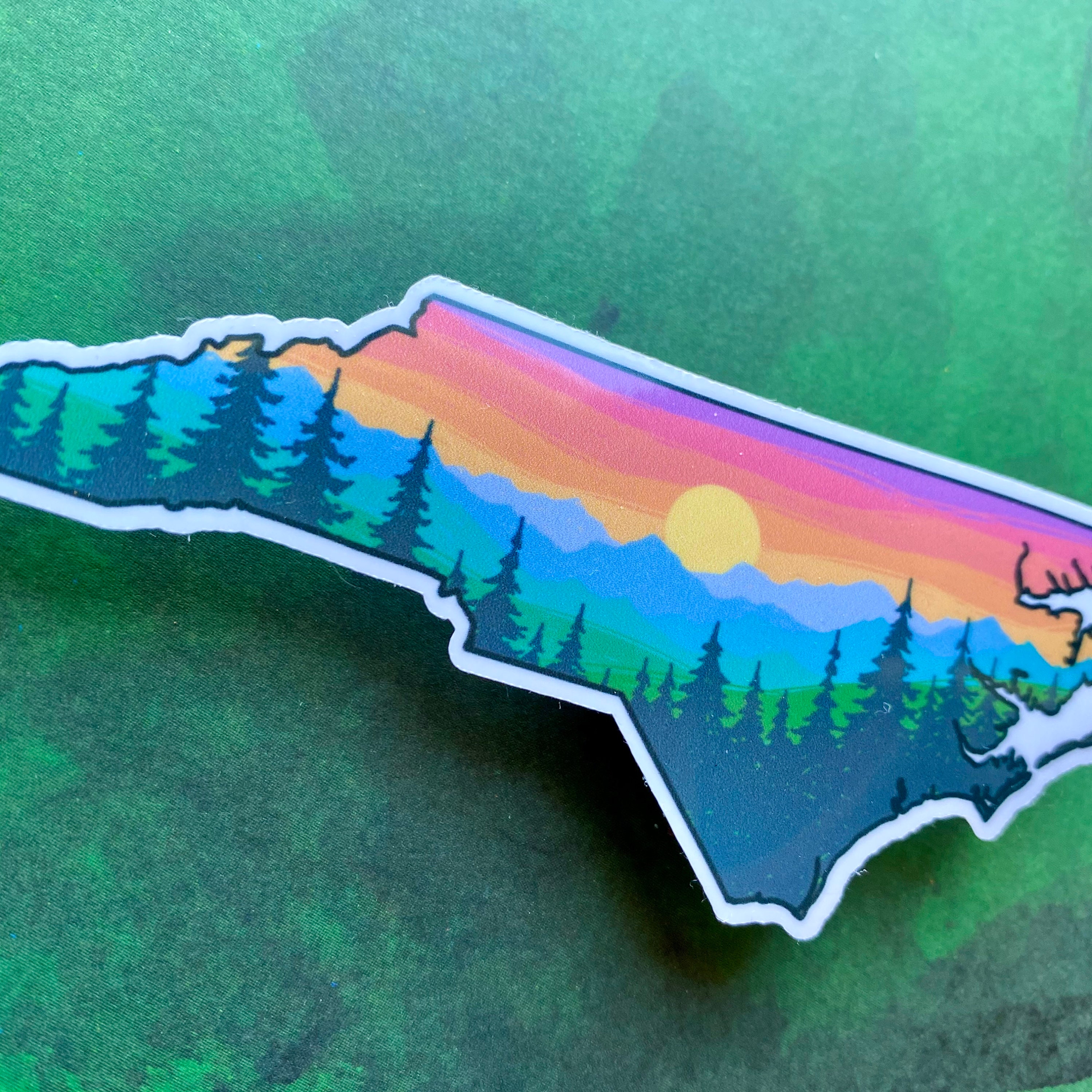 North Carolina State Sticker for Laptop NC Decal Smoky - Etsy