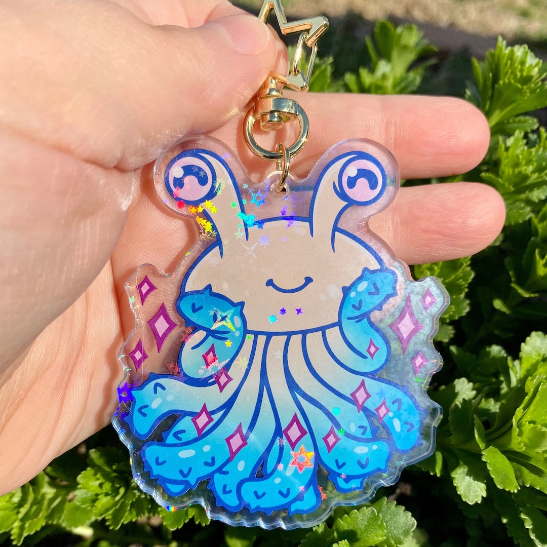 Flumph D&D Acrylic Keychain, 3 Inch Key Chain, Dnd Keychain ...
