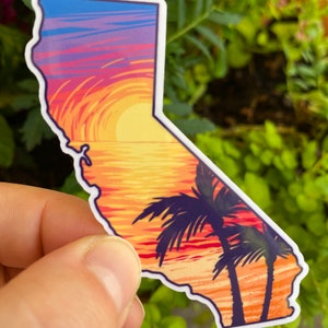 California Beach Sticker, Malibu Sticker, Sunset Beach Sticker, CA ...
