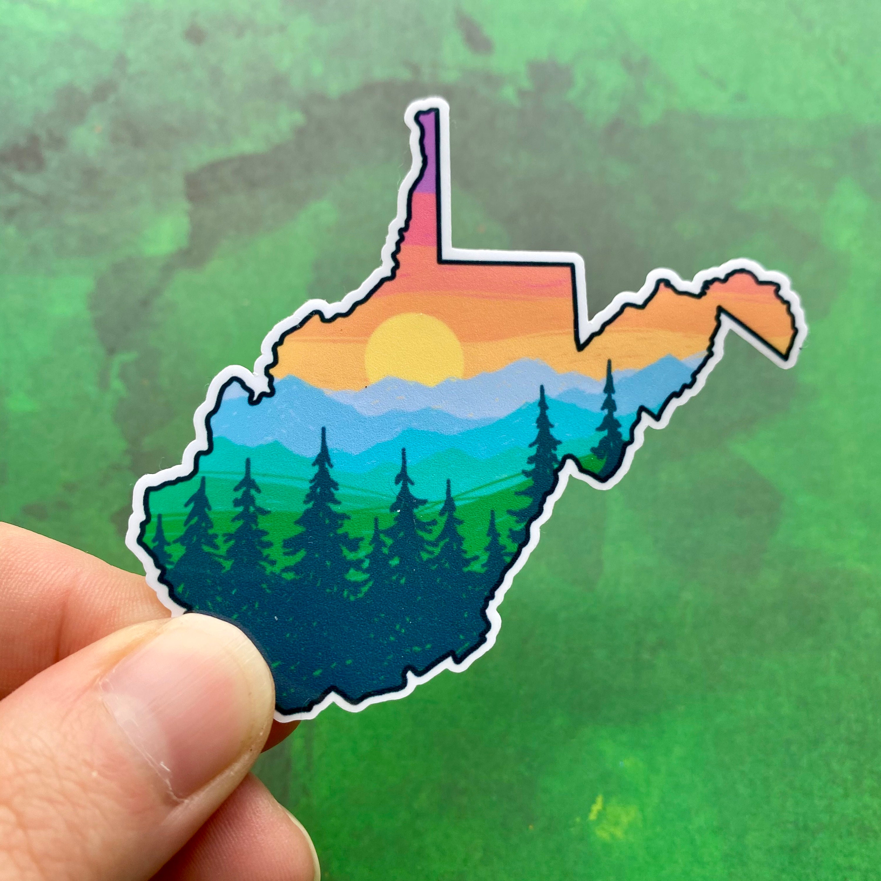 West Virginia Sticker for Laptop 3in WV Decal Car Smoky | Etsy