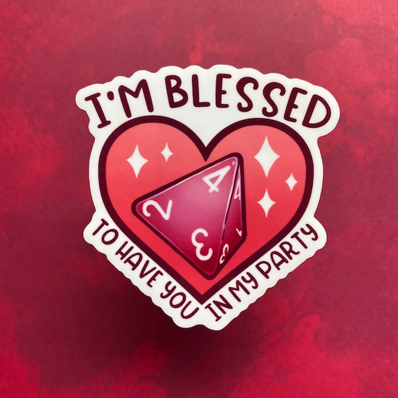 Dnd Valentines Day Gift Cute Dnd Sticker Dnd Bless - Etsy