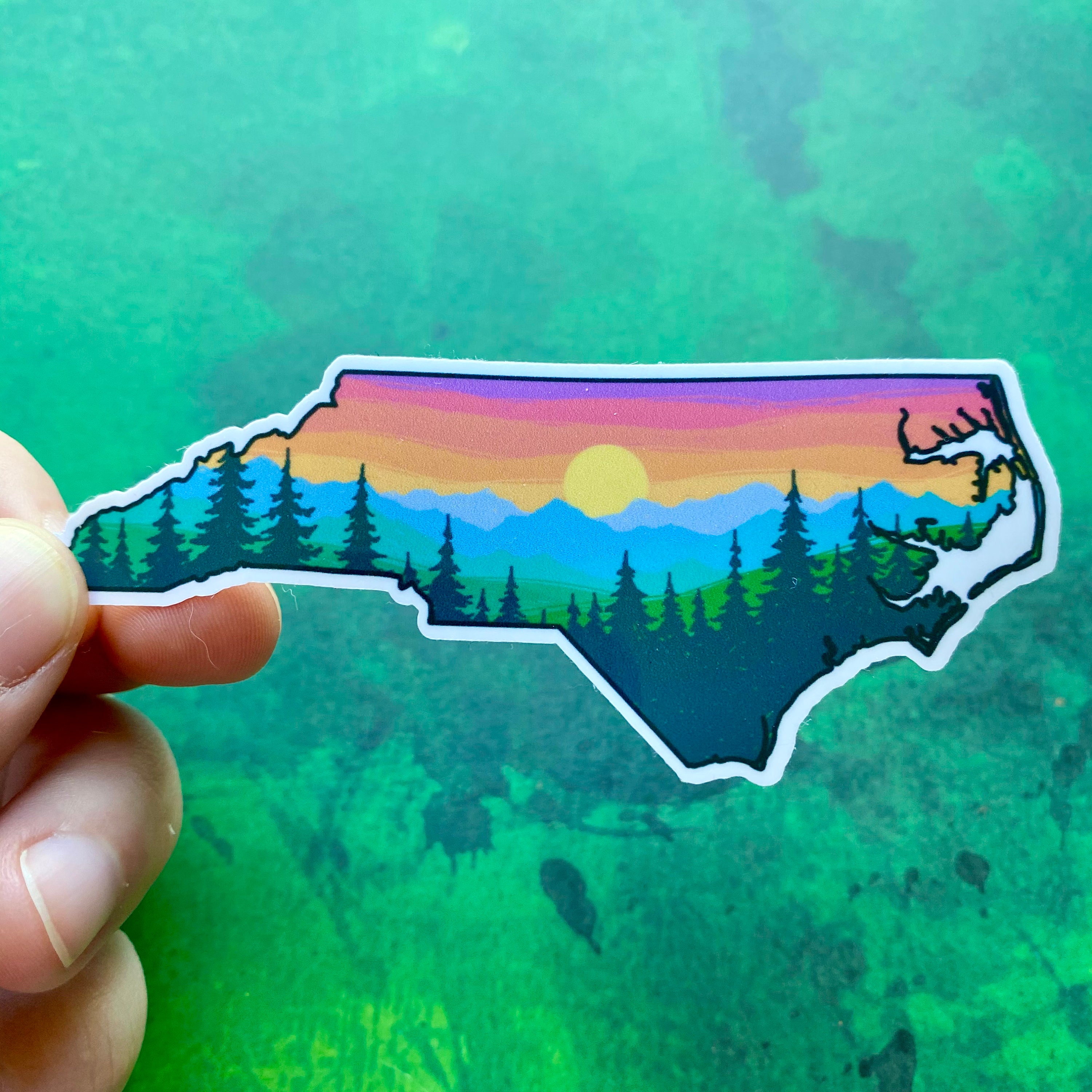 North Carolina State Sticker for Laptop NC Decal Smoky - Etsy