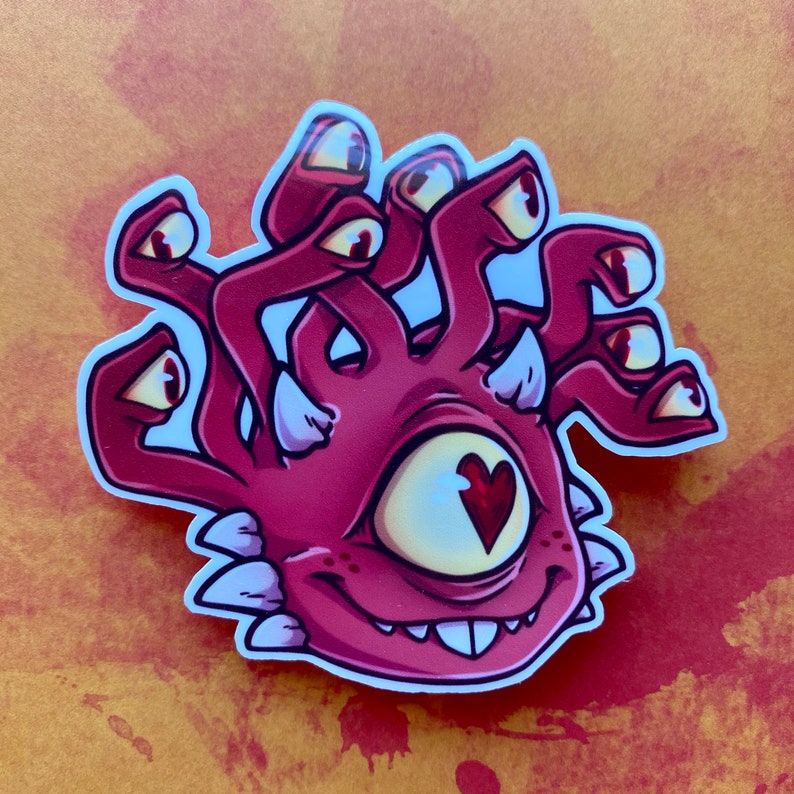 Beholder Sticker Cute Beholder Art Dnd Stickers Waterproof - Etsy