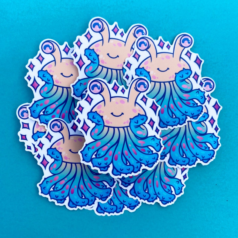 Flumph Dnd Sticker for Laptop, Dnd Monster Art, Waterproof Vinyl ...