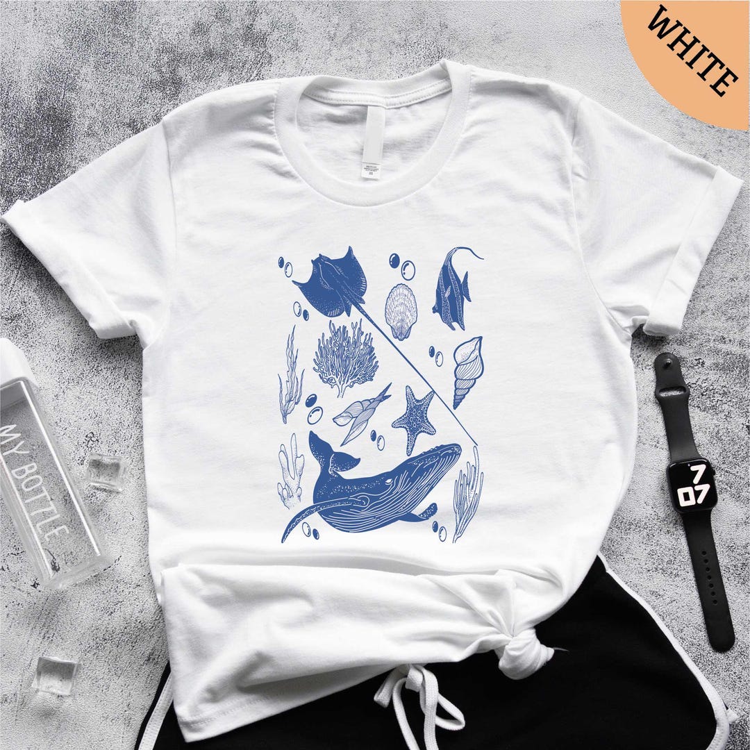 Sea Animals T-shirt, Ocean Shirt, Sealife Shirt, Whale Shark Shirt ...
