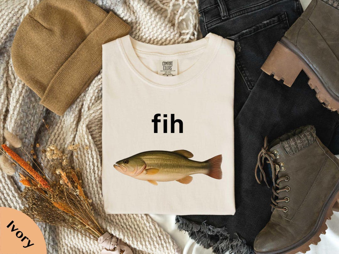 Fih Fish Meme T-shirt, Meme Shirt, Brain Rot Shirt, Stupid Meme Shirt ...