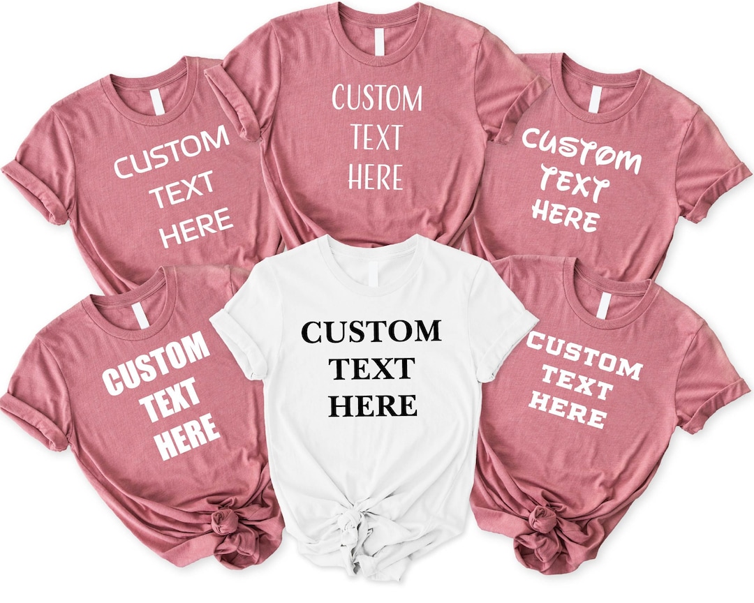 Custom Text Shirt, Personalized Shirts, Custom T-shirt, Personalized T ...