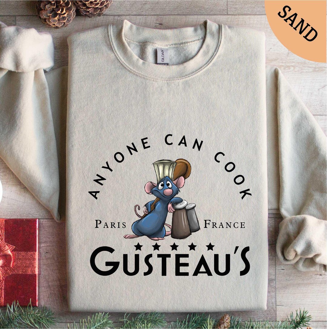 Anyone Can Cook Sweatshirt, Mouse Chef Shirt, Cook Shirt, Cooking ...