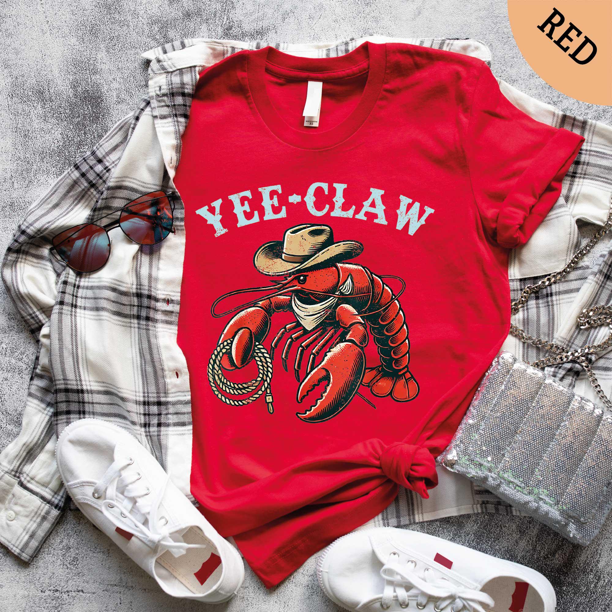 Yee Claw Crab Shirt, Cowboy Crawfish Meme Sweatshirt, Sarcastic T-shirt ...