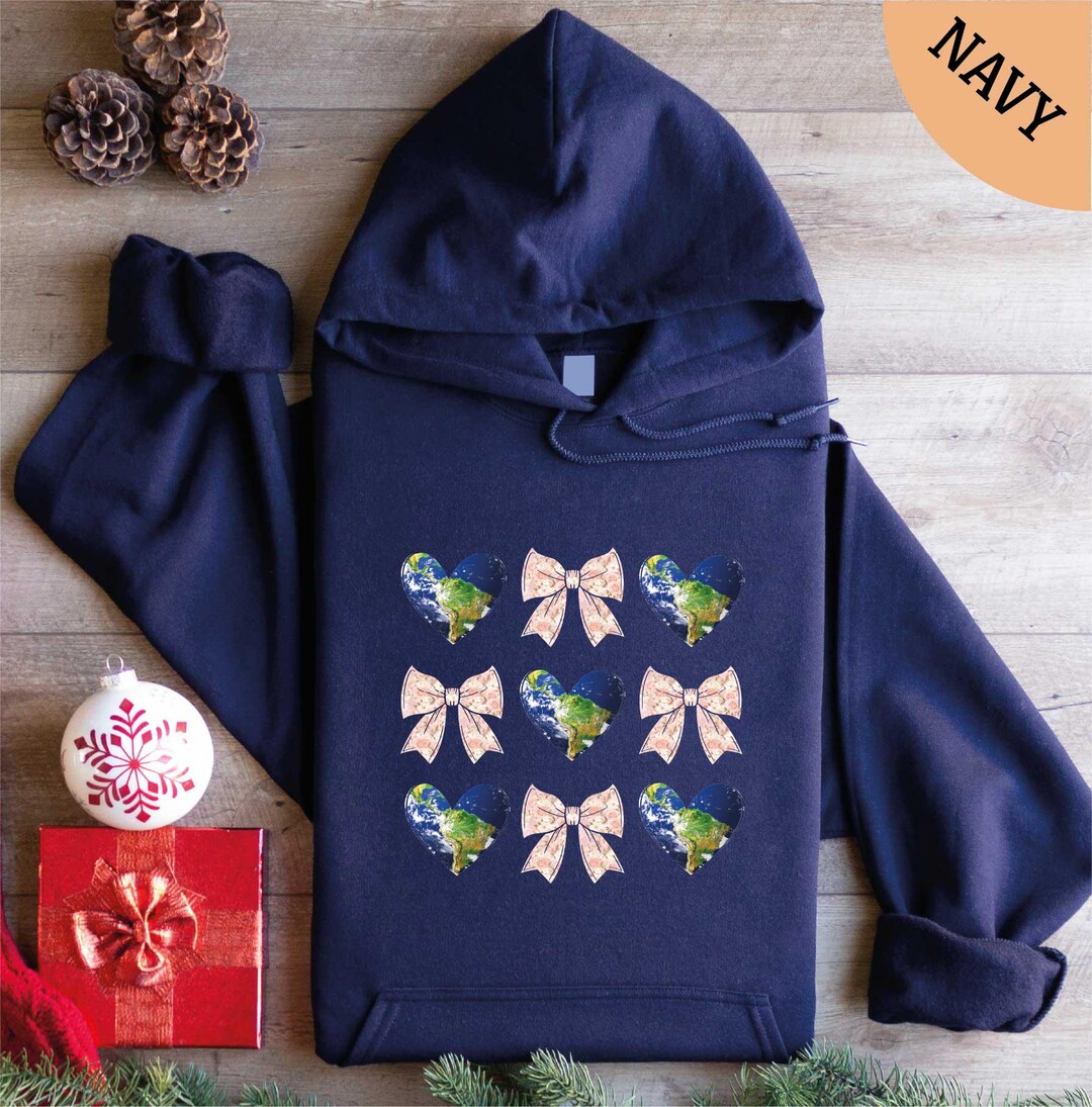 Earth Day Coquette Hoodie, Eco-friendly Gift, Green Planet Shirt ...