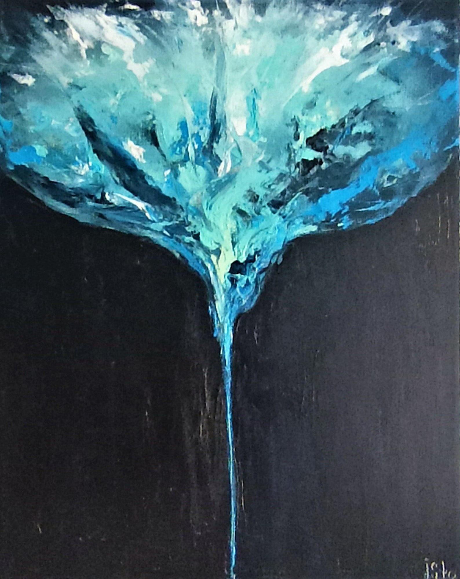 Blue Original Interior Oil Painting on Canvas in a Single Copy - Etsy