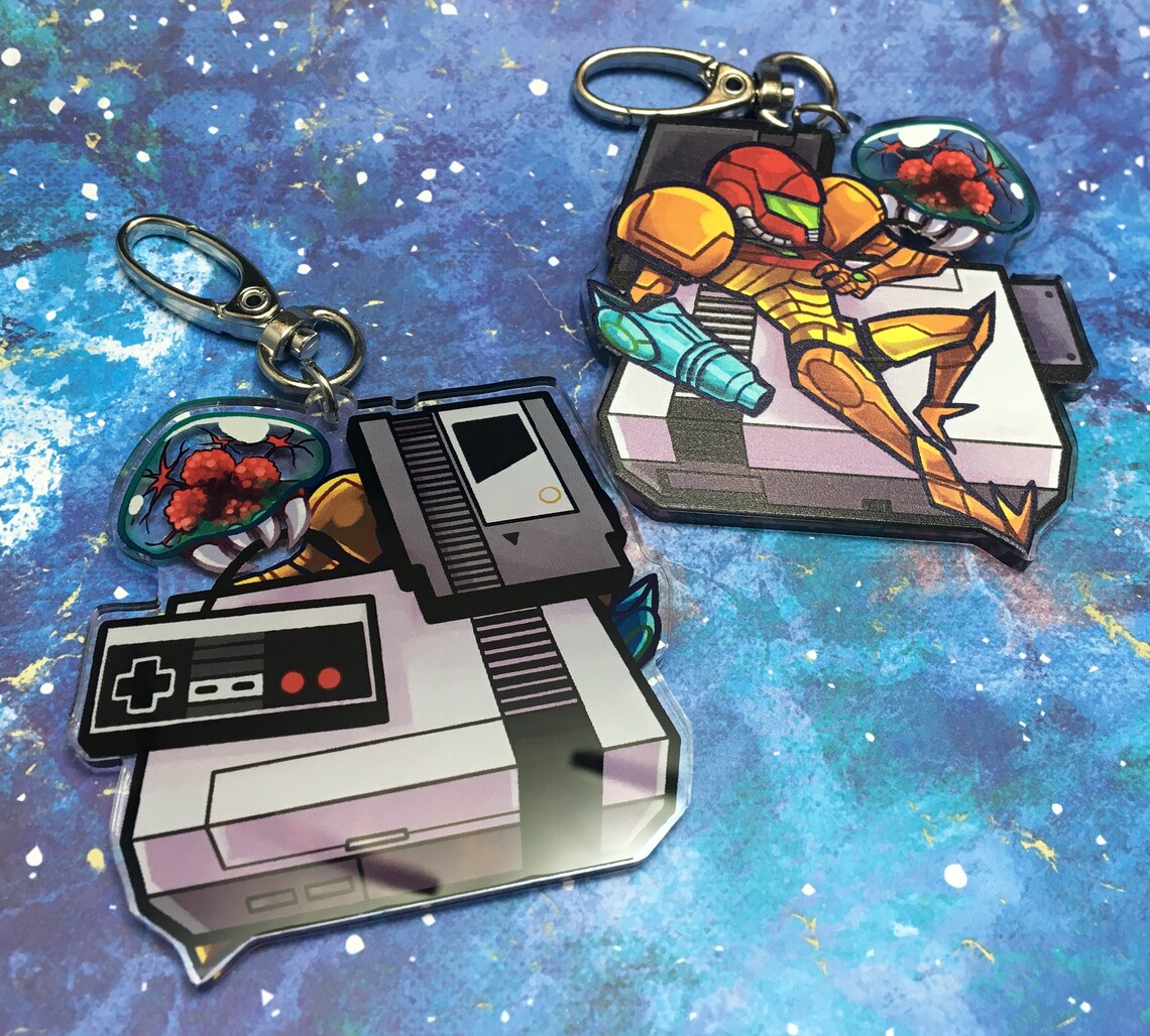 Classic Gaming Metroid Keychain | Etsy