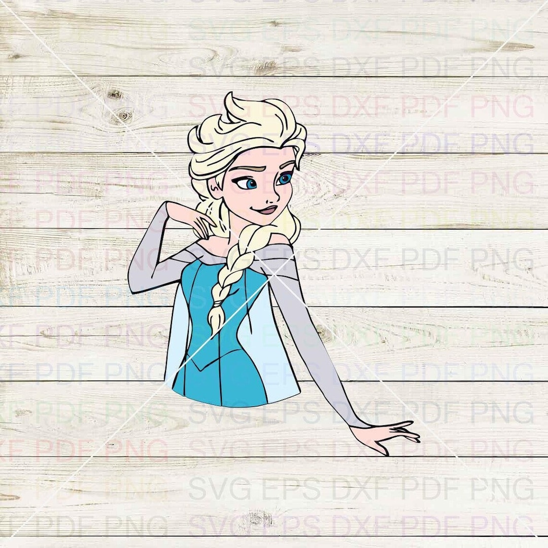 Elsa_frozen_006 Svg Dxf Eps Pdf Png, Cricut, Cutting File, Vector ...