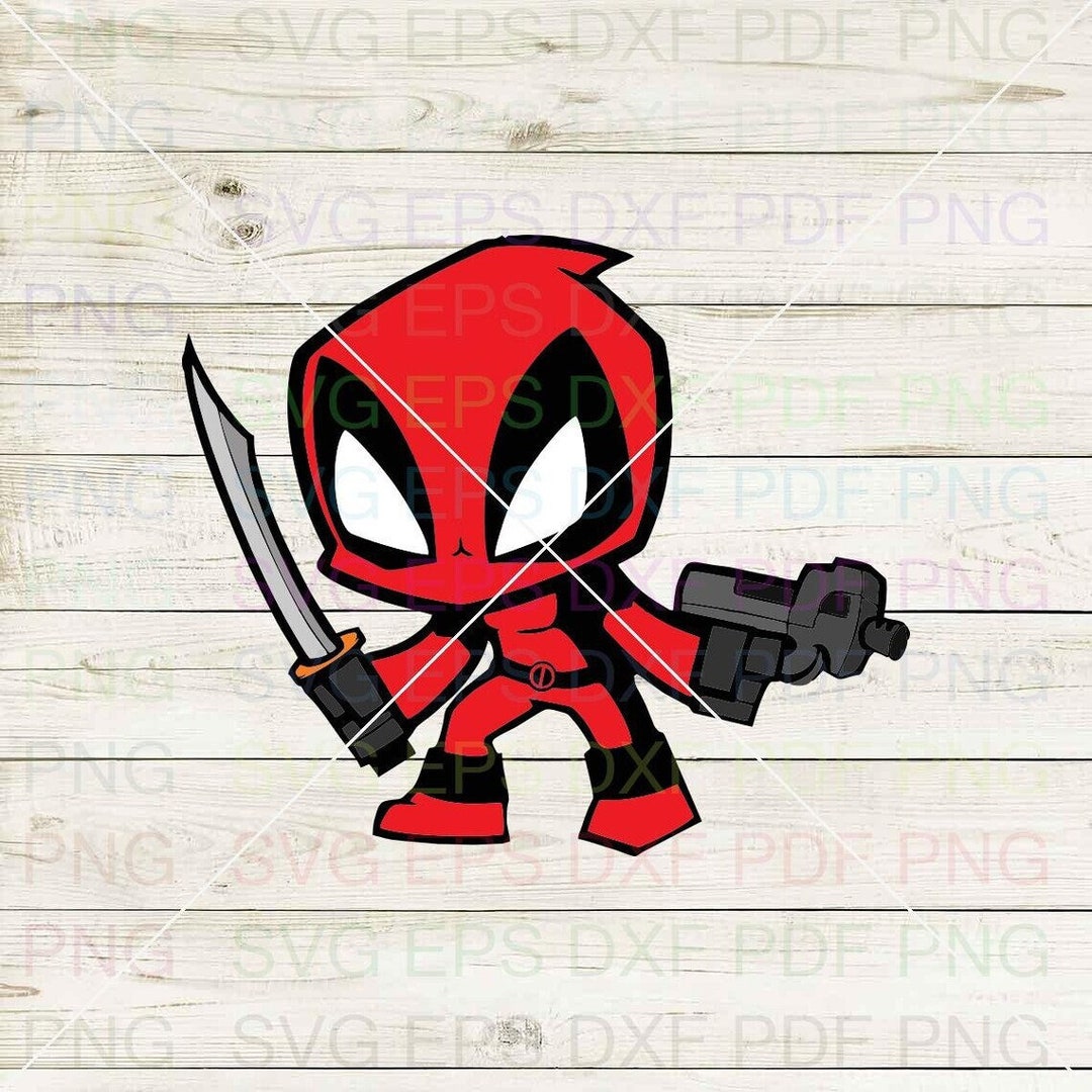 Baby_Deadpool_025 Svg Dxf Eps Pdf Png, Cricut, Archivo de corte, Vector ...