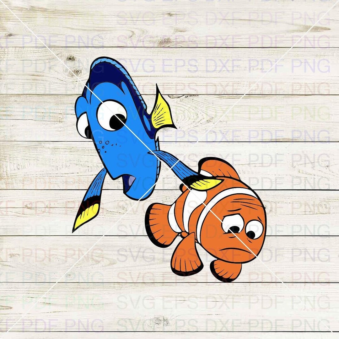 Dory_and_marlin_finding_nemo_032 Svg Dxf Eps Pdf Png, Cricut, Cutting ...