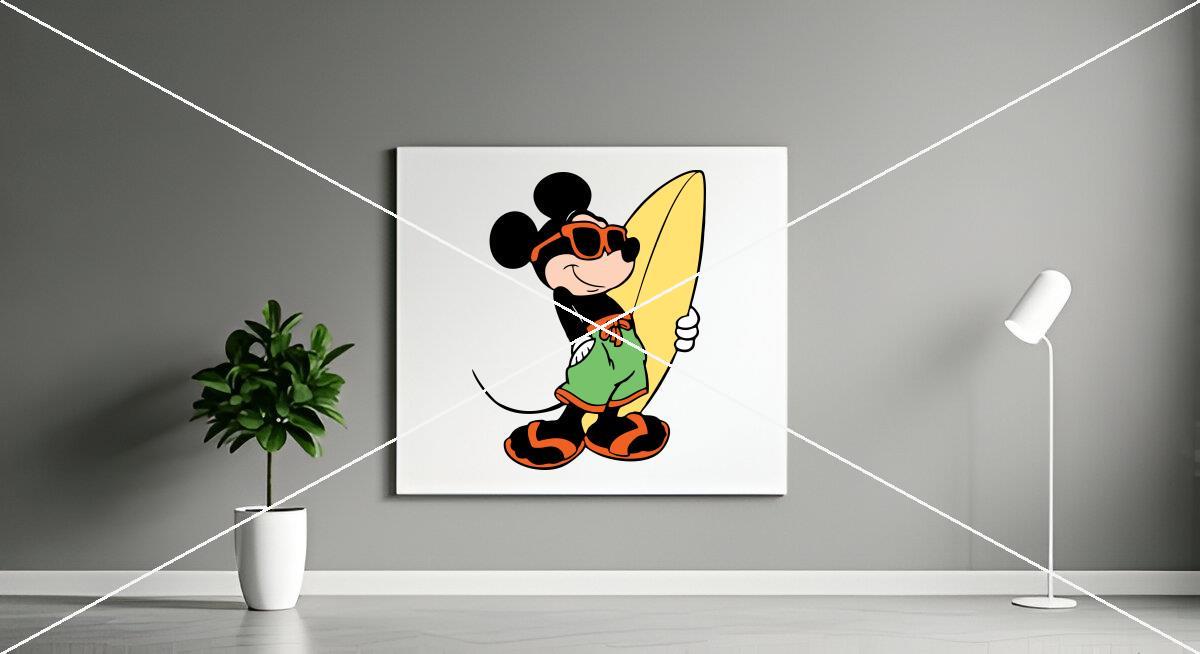 Playing_surfboard_mickey_mouse_007 Svg Dxf Eps Pdf Png, Cricut, Cutting ...