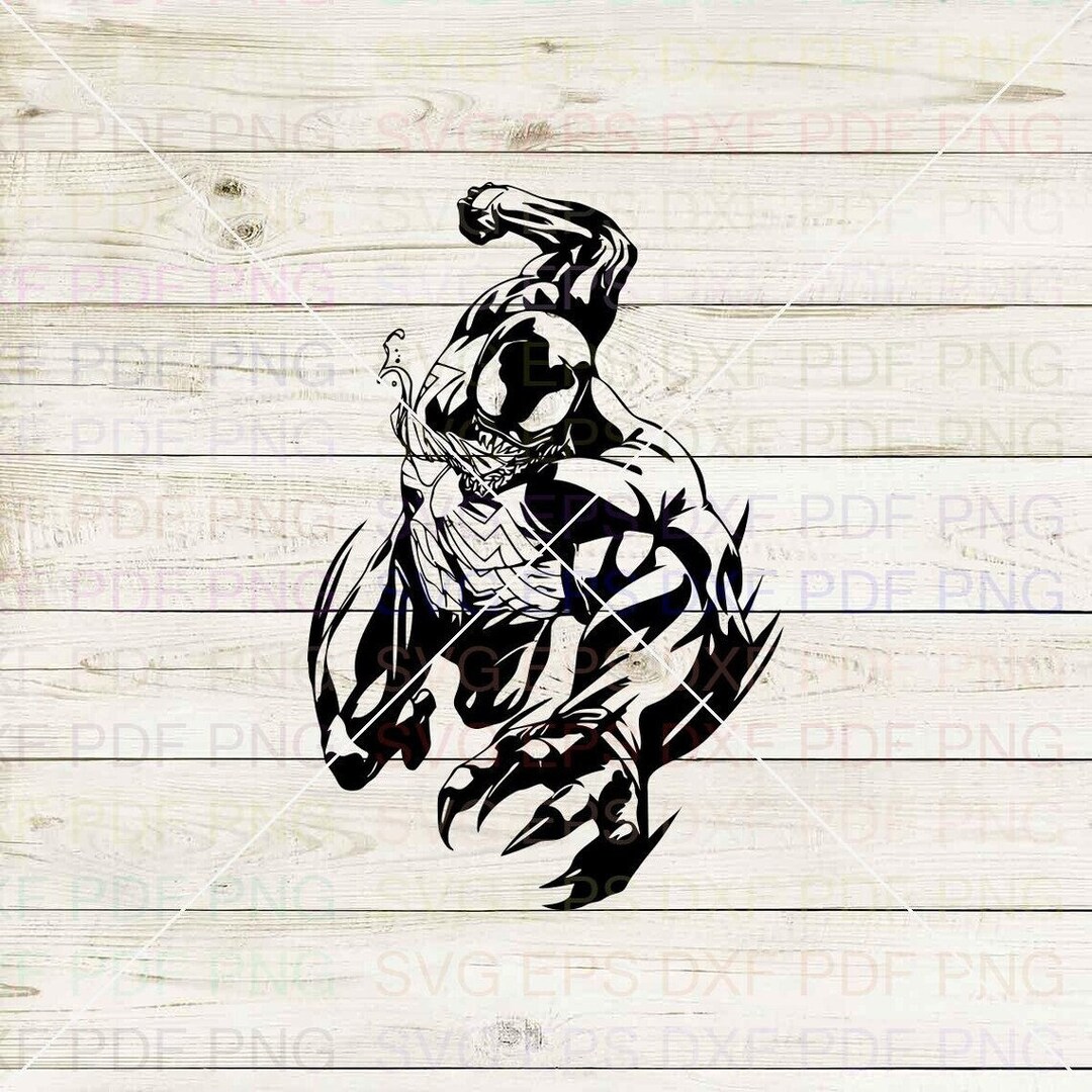 Venom_silhouette_018 Svg Dxf Eps Pdf Png, Cricut, Cutting File, Vector ...
