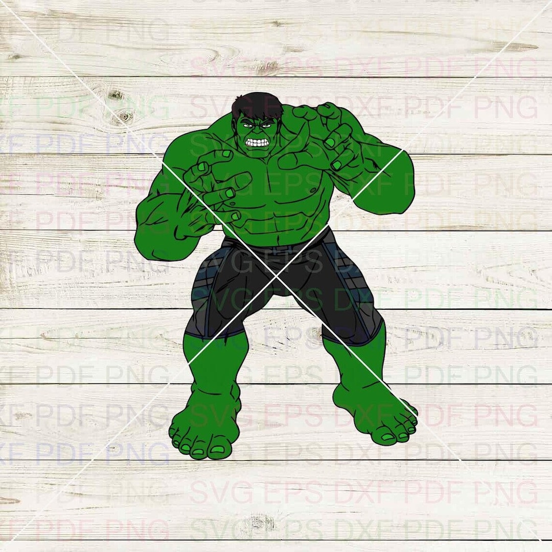 Silueta de la mano y la cara de Hulk 048 Svg Dxf Eps Pdf Png, Cricut ...
