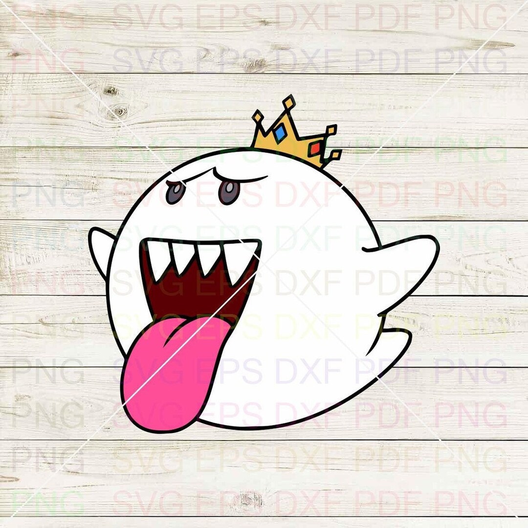 Big_boo_super_mario_014 Svg Dxf Eps Pdf Png, Cricut, Cutting File ...