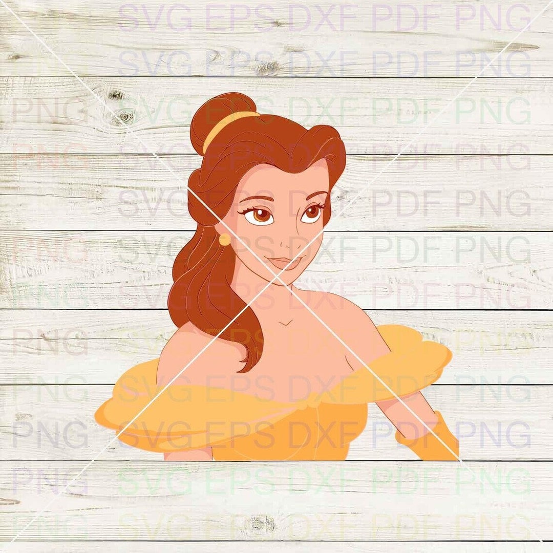 Princess_belle_beauty_and_the_beast_016 Svg Dxf Eps Pdf Png, Cricut ...