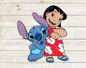 Angel_stitch_pink_2_lilo_and_stitch Svg Outline Dxf Eps Pdf Png, Cricut ...