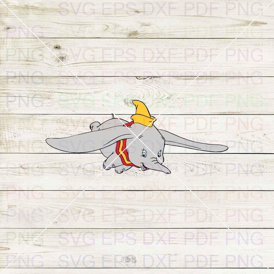 Dumbo_002 Svg Dxf Eps Pdf Png, Cricut, Cutting File, Vector, Clipart ...