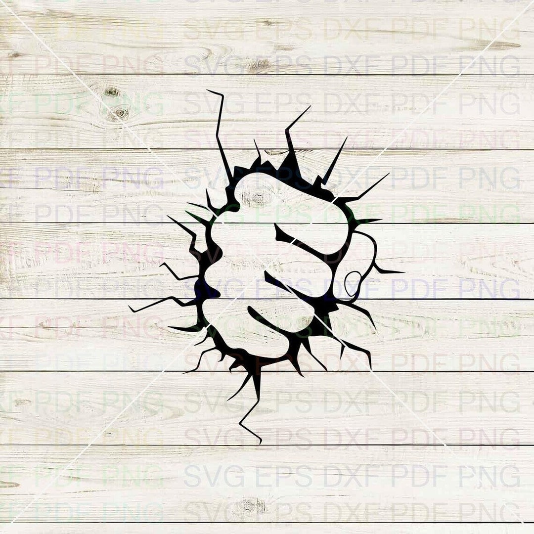 Hulk_hand_face_silhouette_028 Svg Dxf Eps Pdf Png, Cricut, Cutting File ...