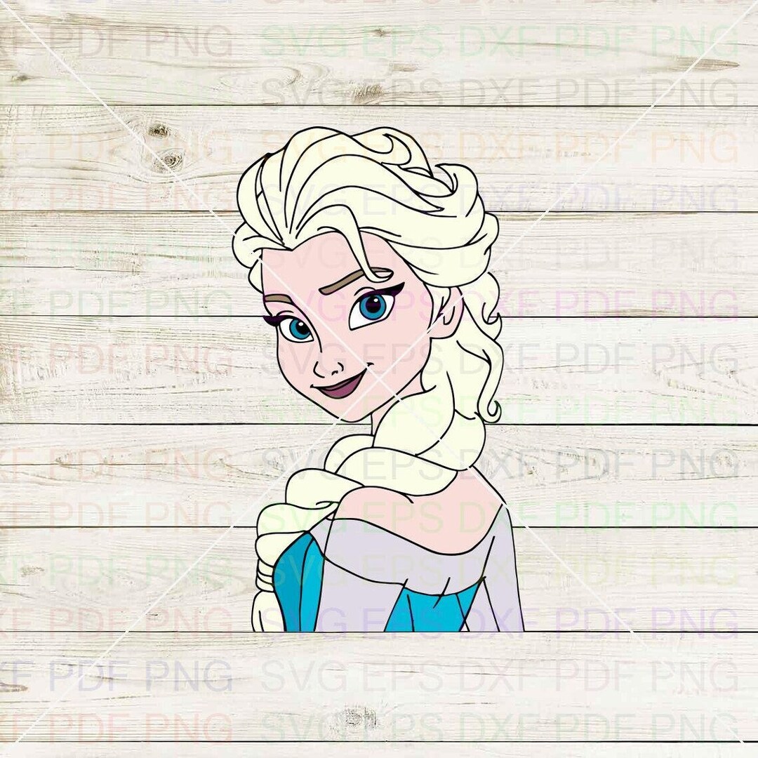 Elsa_frozen_001 Svg Dxf Eps Pdf Png, Cricut, Cutting File, Vector ...