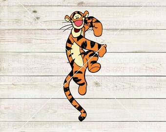 Tigger_half_winnie_the_pooh Svg Outline Dxf Eps Pdf Png, Cricut ...
