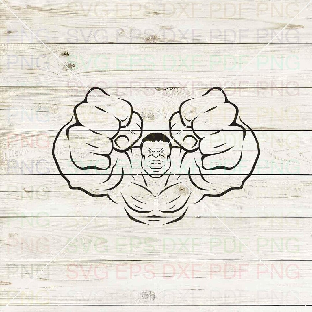 Hulk_hand_face_silhouette_008 Svg Dxf Eps Pdf Png, Cricut, Cutting File ...