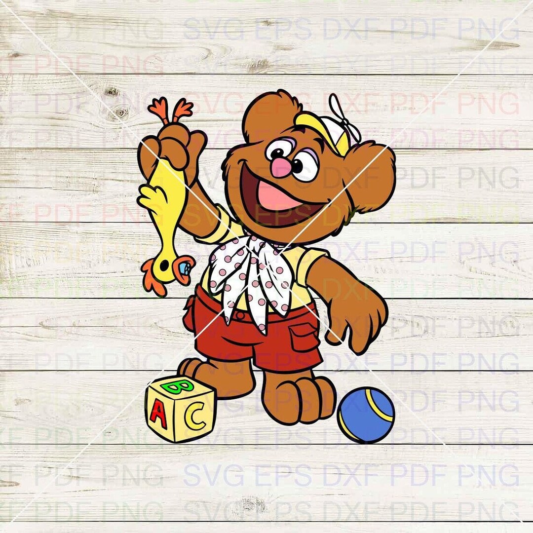 Baby_fozzie_muppet_babies_033 Svg Dxf Eps Pdf Png, Cricut, Cutting File ...