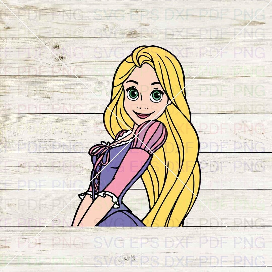Rapunzel_tangled_002 Svg Dxf Eps Pdf Png, Cricut, Cutting File, Vector ...