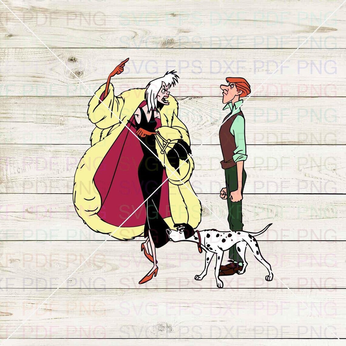 Cruella_de_vil_101_dalmatians_035 Svg Dxf Eps Pdf Png, Cricut, Cutting ...
