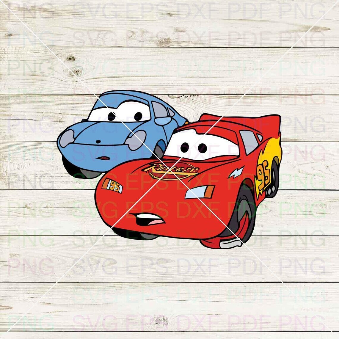 Lightning_mcqueen_and_sally_car_cars_022 Svg Dxf Eps Pdf Png, Cricut ...