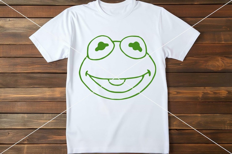 Baby_kermit_face_outline_muppet_babies_002 Svg Dxf Eps Pdf Png, Cricut ...