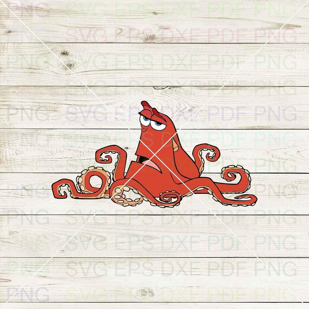 Hank_the_octopus_finding_nemo_034 Svg Dxf Eps Pdf Png, Cricut, Cutting ...