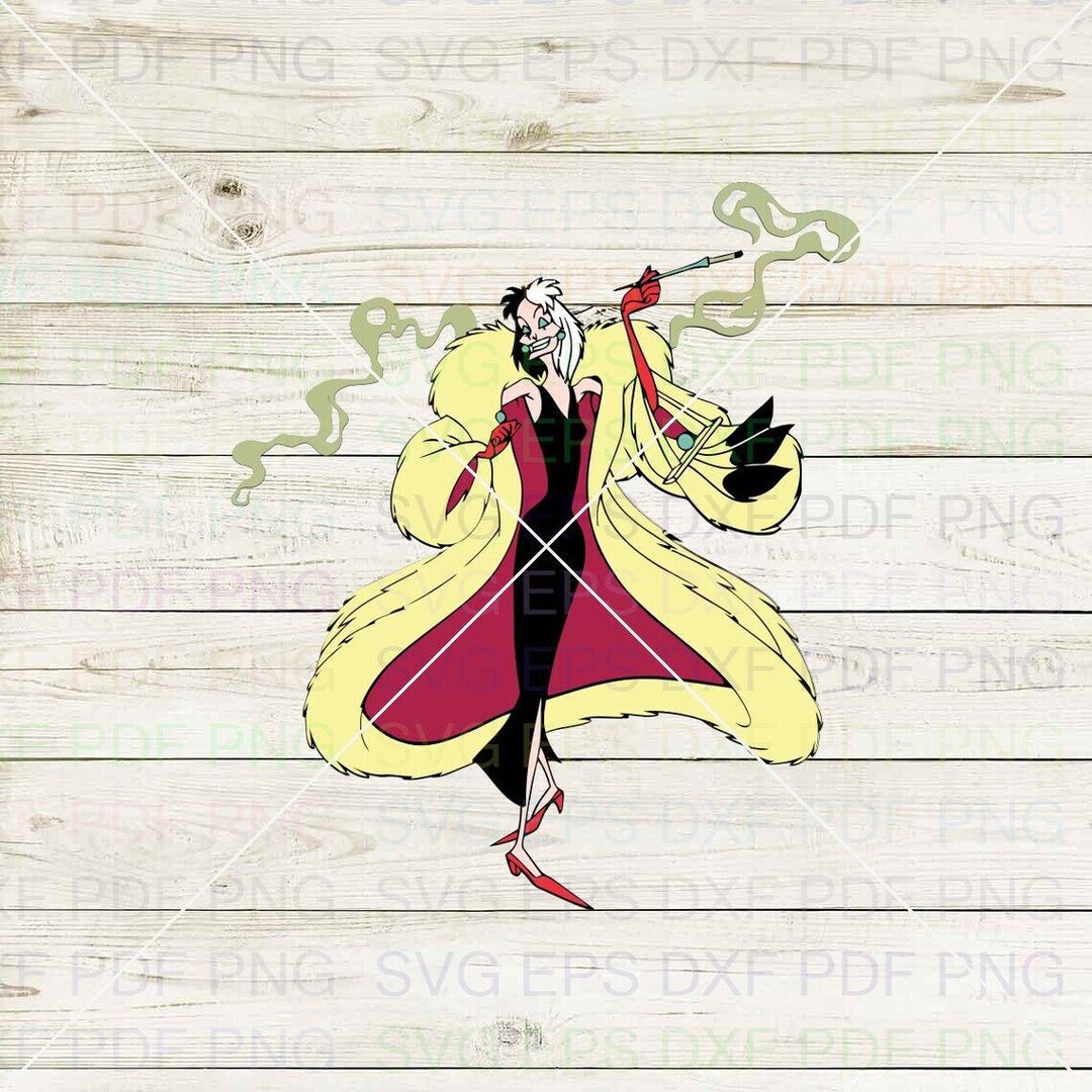 Cruella_de_vil_101_dalmatians_036 Svg Dxf Eps Pdf Png, Cricut, Cutting ...