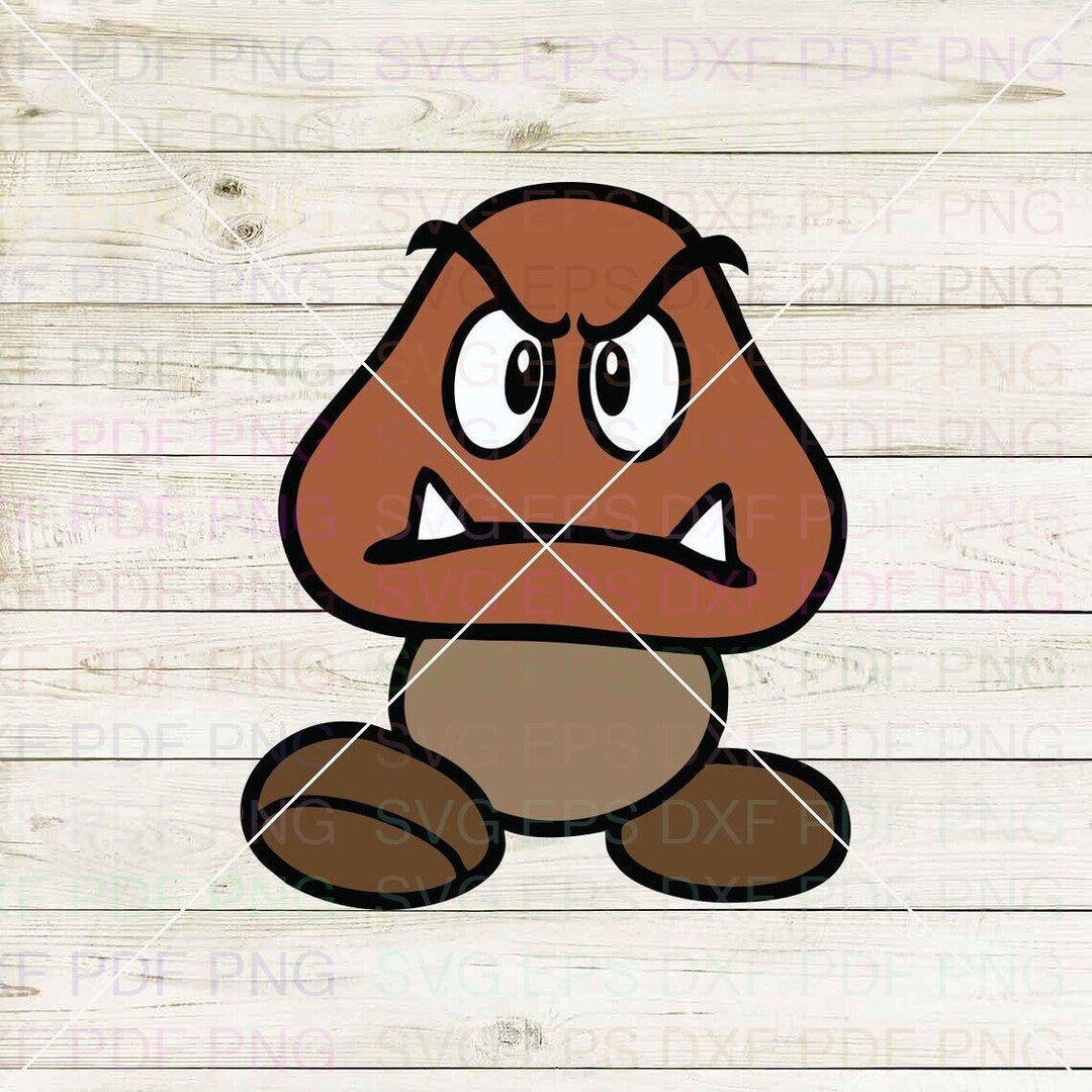Goomba_super_mario_015 Svg Dxf Eps Pdf Png, Cricut, Cutting File ...
