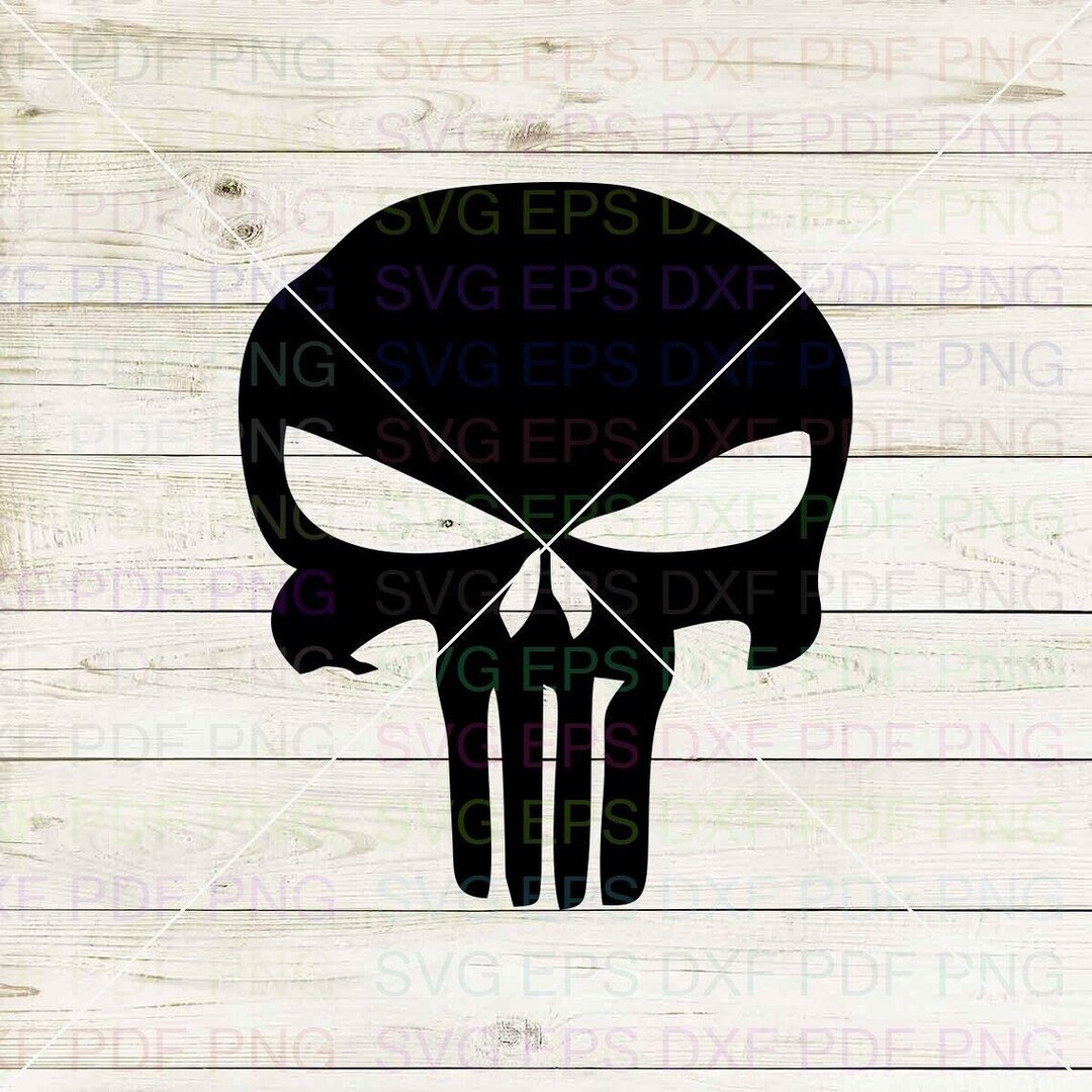 Punisher_silhouette_004 Svg Dxf Eps Pdf Png, Cricut, Cutting File ...