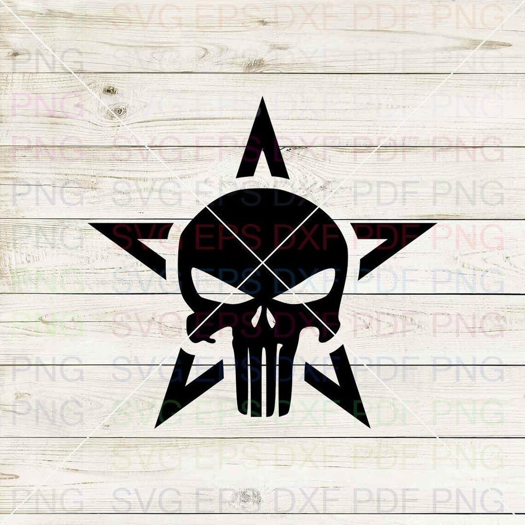 Punisher_silhouette_030 Svg Dxf Eps Pdf Png, Cricut, Cutting File ...