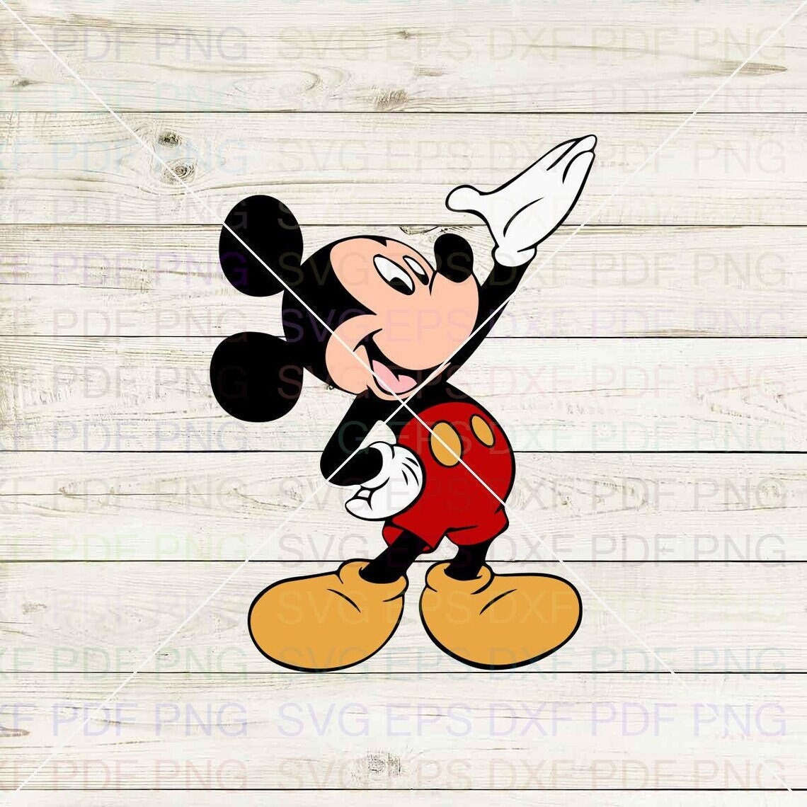 Mickey_mouse_waving_mickey_mouse_018 Svg Dxf Eps Pdf Png, Cricut ...