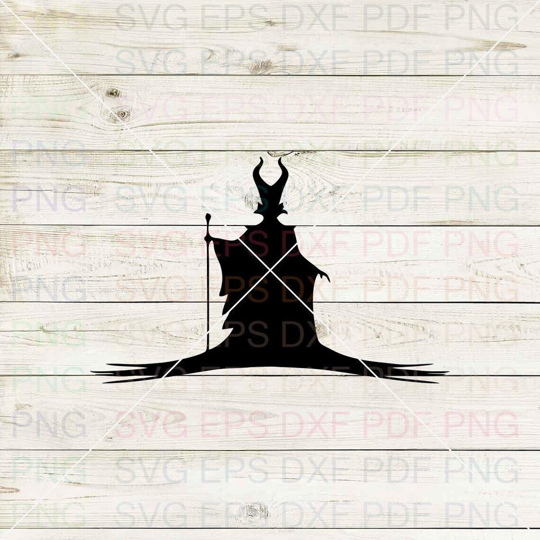 Maleficent_silhouette_005 Svg Dxf Eps Pdf Png, Cricut, Cutting File ...