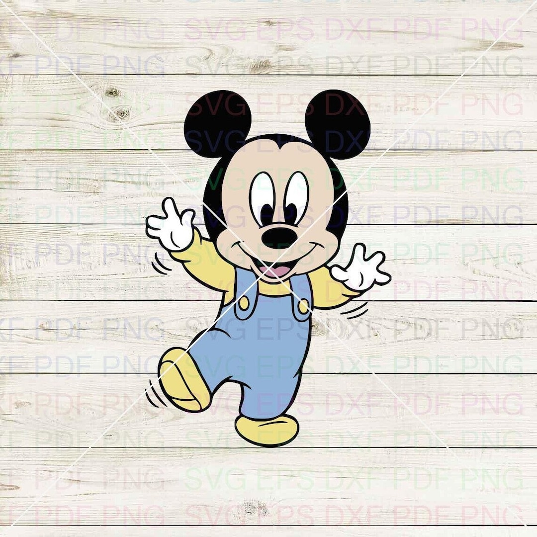 Baby_mickey_mouse_013 Svg Dxf Eps Pdf Png, Cricut, Cutting File, Vector ...