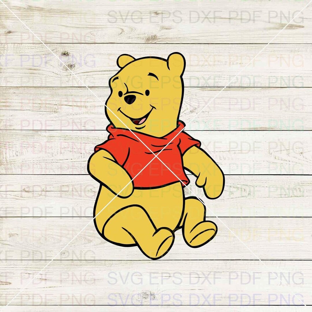 Winnie_the_pooh_003 Svg Dxf Eps Pdf Png, Cricut, Cutting File, Vector ...