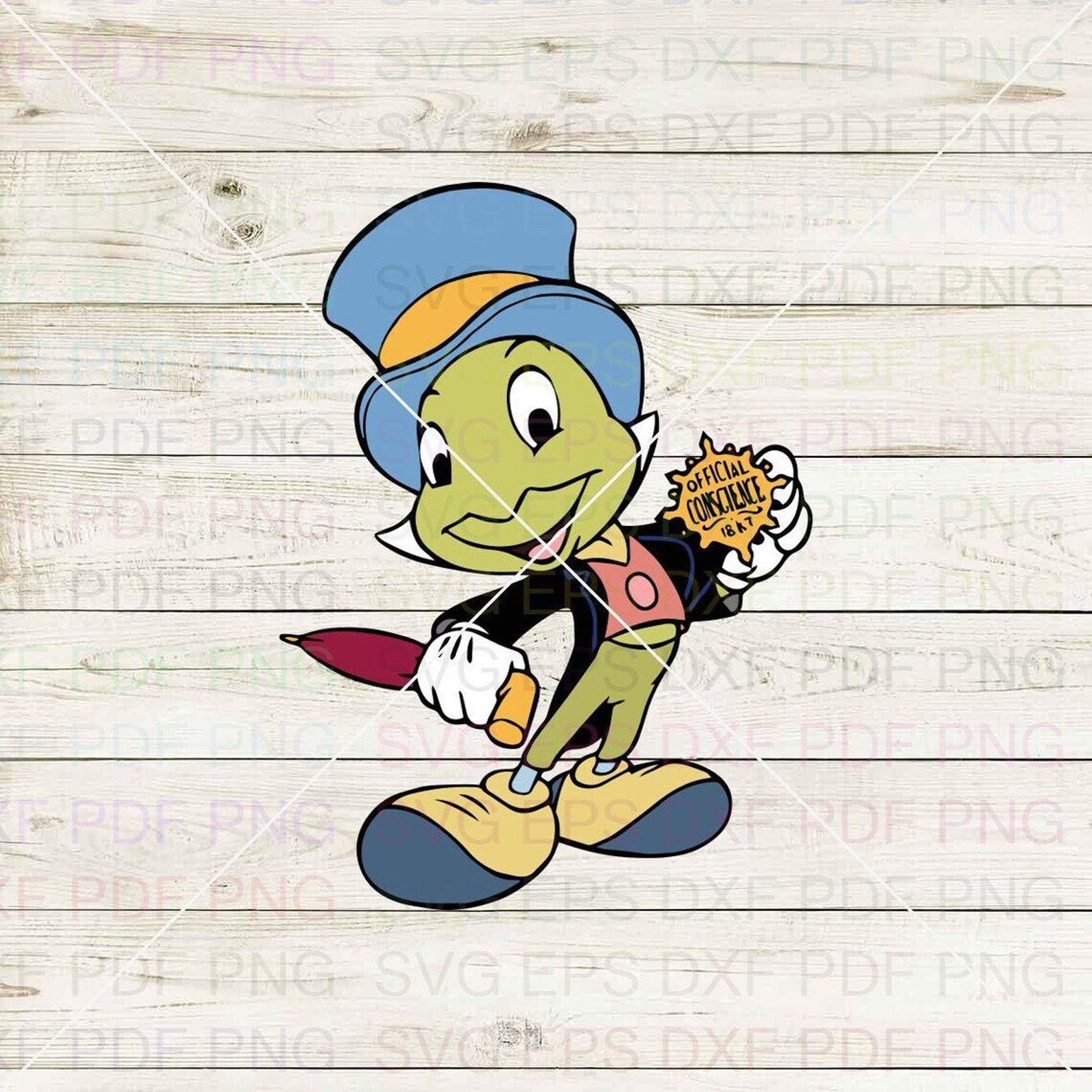 Jiminy_cricket_pinocchio_007 Svg Dxf Eps Pdf Png, Cricut, Cutting File ...